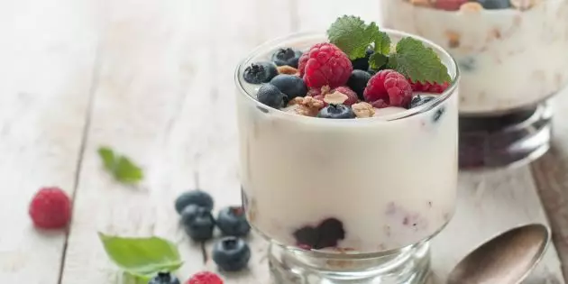 Qanday ovqatlarda yod bor: yogurt