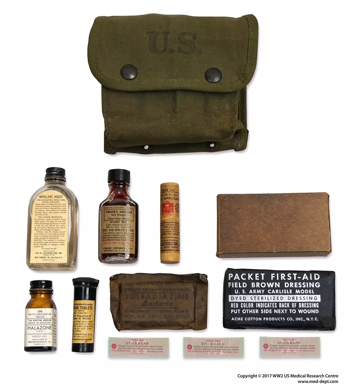 Individuelles Sanitätsset M-2 (USA) - Feld-Erste-Hilfe-Sets für Soldaten und Offiziere des Großen Vaterländischen Krieges