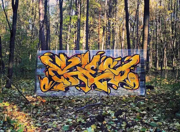 Cellograffiti: ukonventionel graffiti i skoven af ​​kunstneren Evgeniy Ches