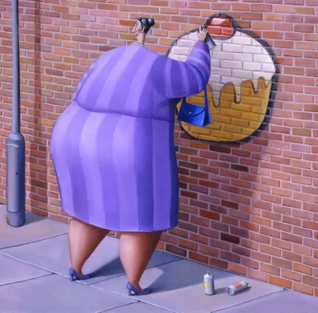 22 картини від художниці, яка вважає, що товстушки щасливіші за худі