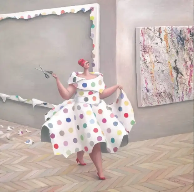 22 festmény egy művésztől, aki szerint a BBW-k boldogabbak, mint a soványak