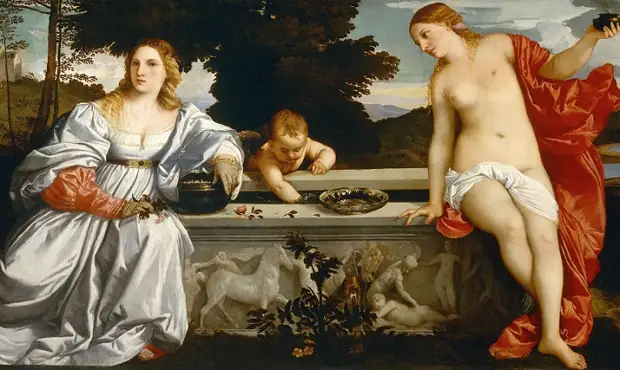 Taevane armastus ja maapealne armastus. Tizian, u. 1514 | Foto: kulturologia.ru.