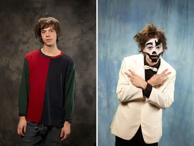 Tom als een juggalo. Geplaatst door Holly Falconer en Kylie Griffiths.