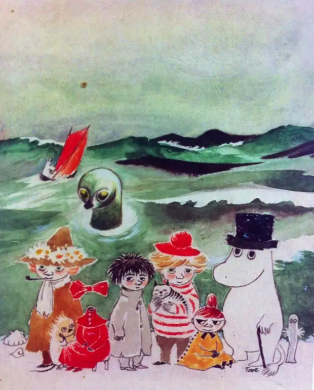 Tove Jansson. Εξώφυλλο για το niga T. Jansson για τους Moomins