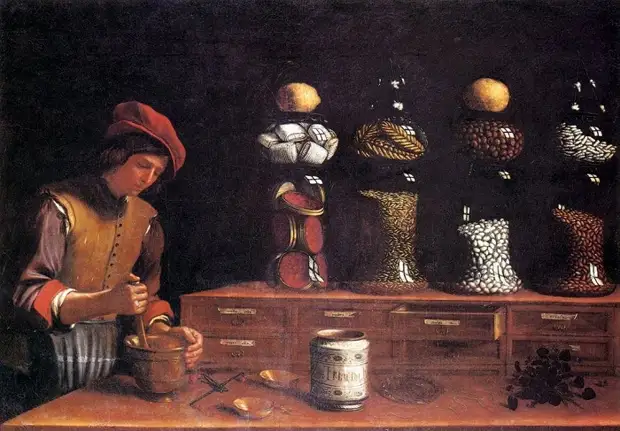 Спайс дүкөнү. Паоло Барбиери, 1637. | Сүрөт: vegafood.com.ua.
