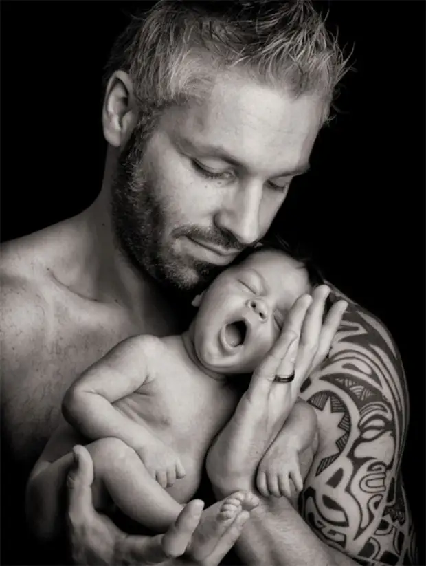 20 gambar lucu bapak-bapak sing seneng lan bayi-bayi