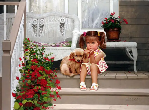 Images for happiness, children, dogs