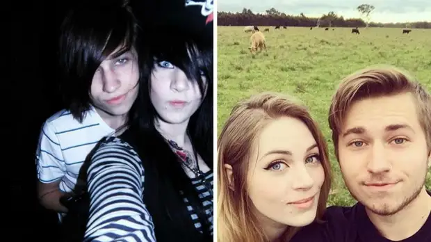 Before ug after: matured emo.