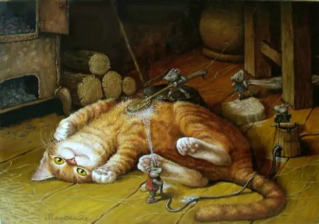 «Նկարներ վառարանից». Կուզմայի կատվի արկածը Ալեքսանդր Մասկաևի հեքիաթային գործերում.