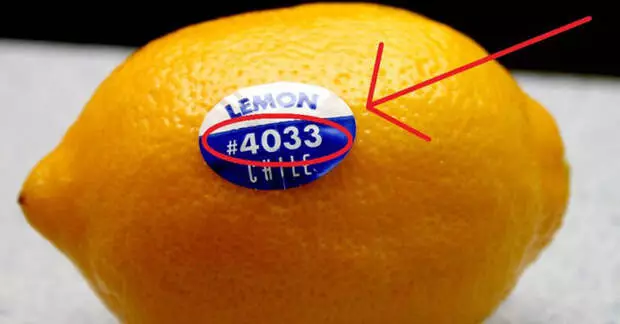 What information do stickers on fruits contain?