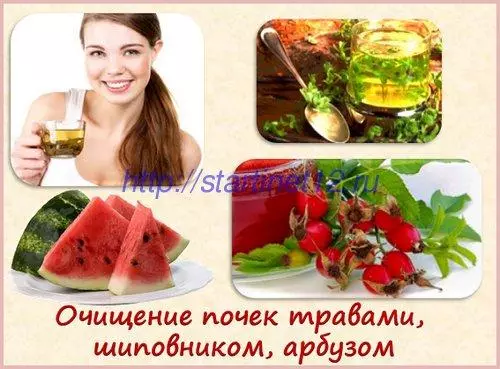 Бөерләрне роза боткасы, карбыз, үләннәр белән чистарту