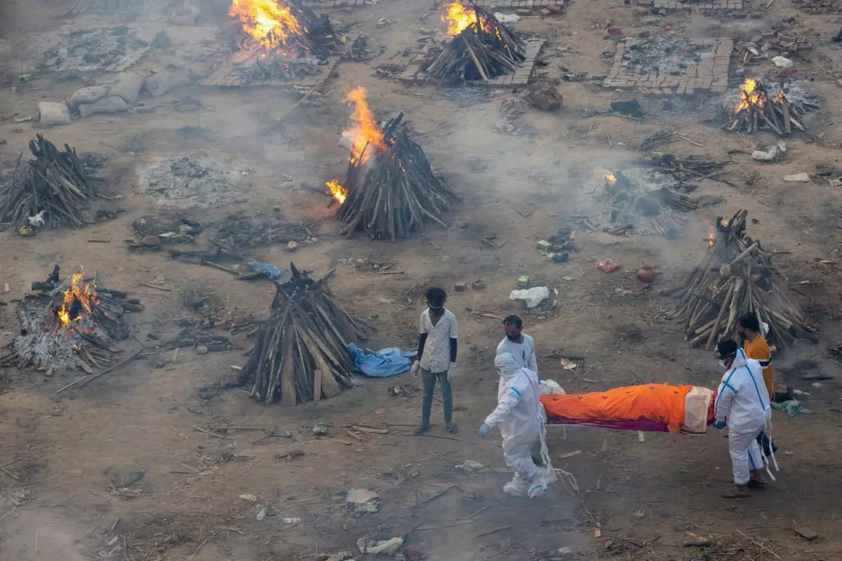 As mortes por coronavirus queiman masivamente na India