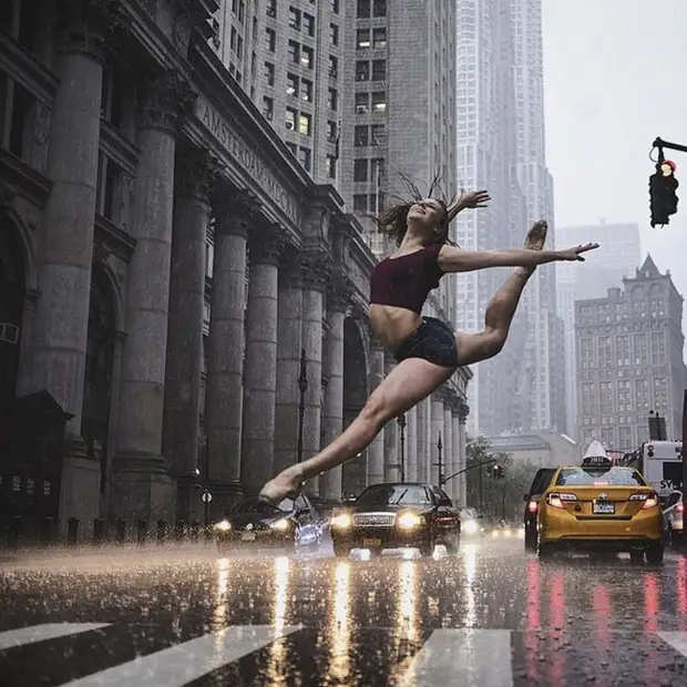 Dançarinos de balé nas ruas de Nova York em fotos de Omar Robles