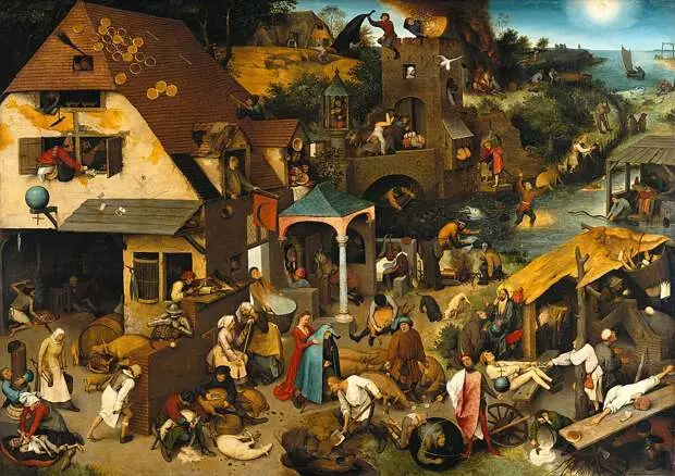 "Flemish Zvirevo". Pieter Bruegel Mukuru