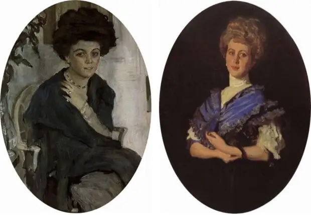 Valentin Serov. Portret E.P. Olive, 1909. Portret E.S. Karzinkine, 1906.