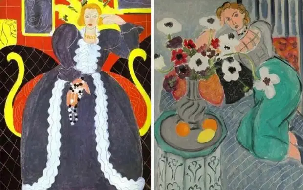 Malerier af Henri Matisse, inspireret af billedet af Lydia Delectorskaya