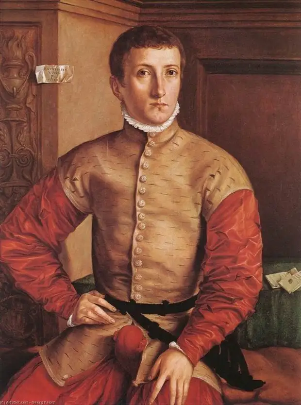 Georg Penz, Retrato de un joven sentado, 1544