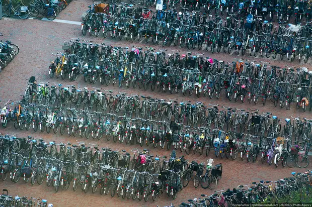 Bicicliști și Amsterdam