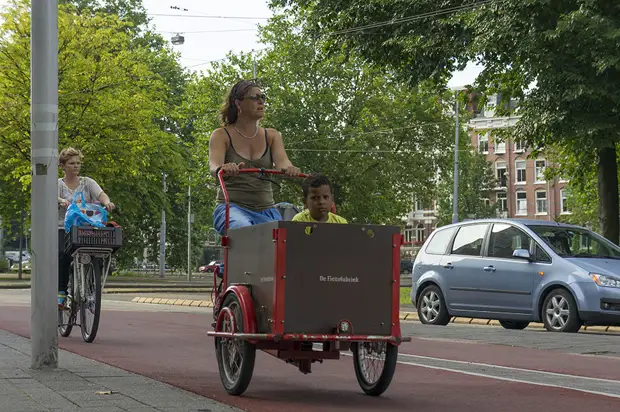 Bicicliști și Amsterdam