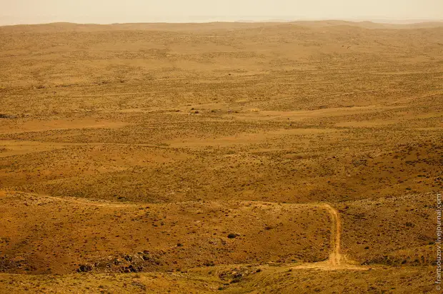 Mars Landschaften vun der Mangyshlak Hallefinsel