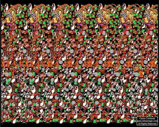 Stereograms Stereogram, illusion of vision, volumetric image