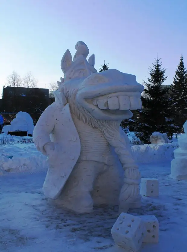 Festival delle sculture di neve a Novosibirsk