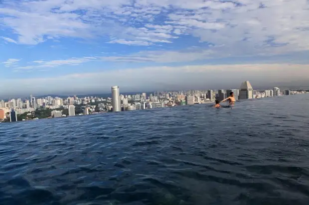Aukščiausias baseinas pasaulyje, Singapūras, Marina Bay Sands Skypark stogas