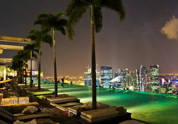 Najviši bazen na svijetu, Singapur, krov Marina Bay Sands Skyparka
