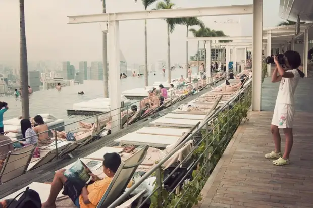 بلندترین استخر جهان، سنگاپور، سقف پارک اسکای مارینا بی سندز