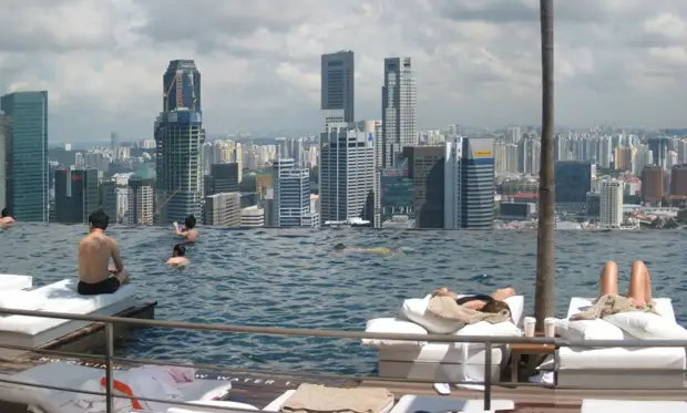 दुनिया का सबसे ऊंचा स्विमिंग पूल, सिंगापुर, मरीना बे सैंड्स स्काईपार्क की छत