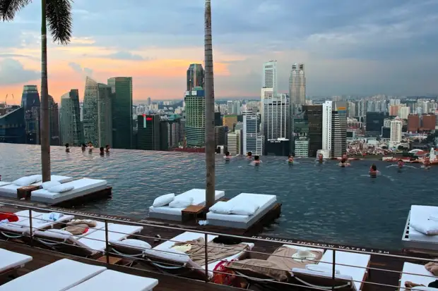 संसारको सबैभन्दा अग्लो स्विमिङ पूल, सिंगापुर, मरीना बे स्यान्ड्स स्काईपार्कको छत
