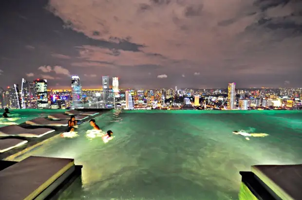 Adagun odo ti o ga julọ ni agbaye, Singapore, oke ti Marina Bay Sands Skypark