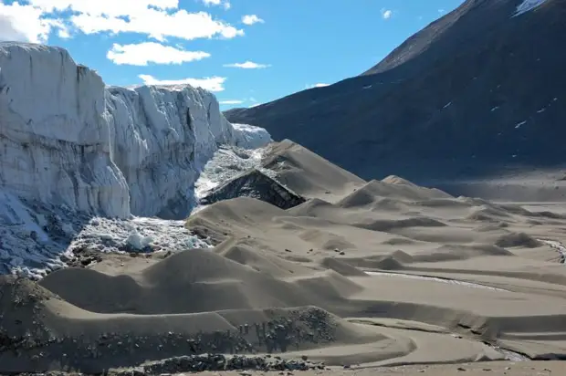 Droge valleien op Antarctica