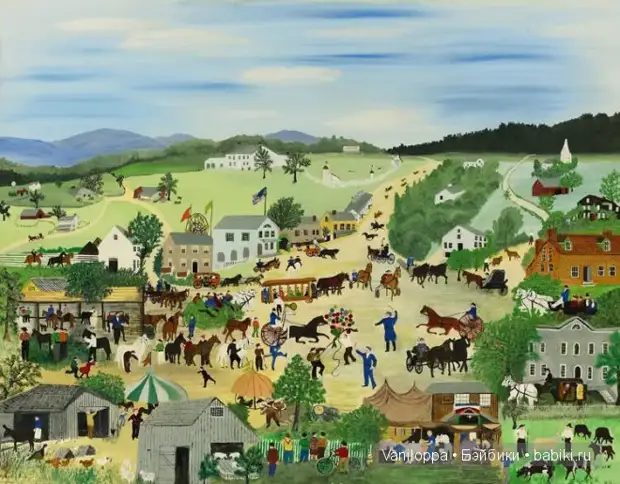 Ealaín naive Grandma Moses. Ag 76, tá gach rud díreach ag tosú ...