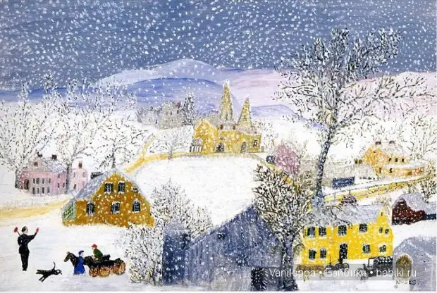 Ealaín naive Grandma Moses. Ag 76, tá gach rud díreach ag tosú ...