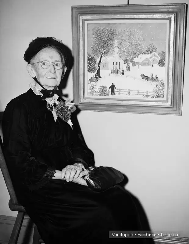 Ealaín naive Grandma Moses. Ag 76, tá gach rud díreach ag tosú ...