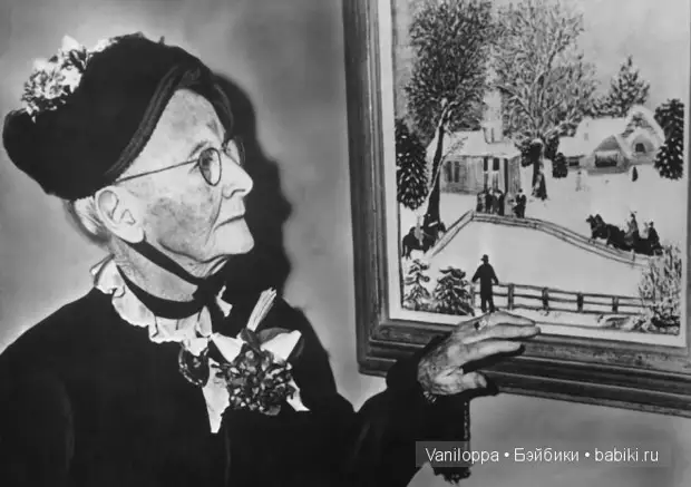 Ealaín naive Grandma Moses. Ag 76, tá gach rud díreach ag tosú ...